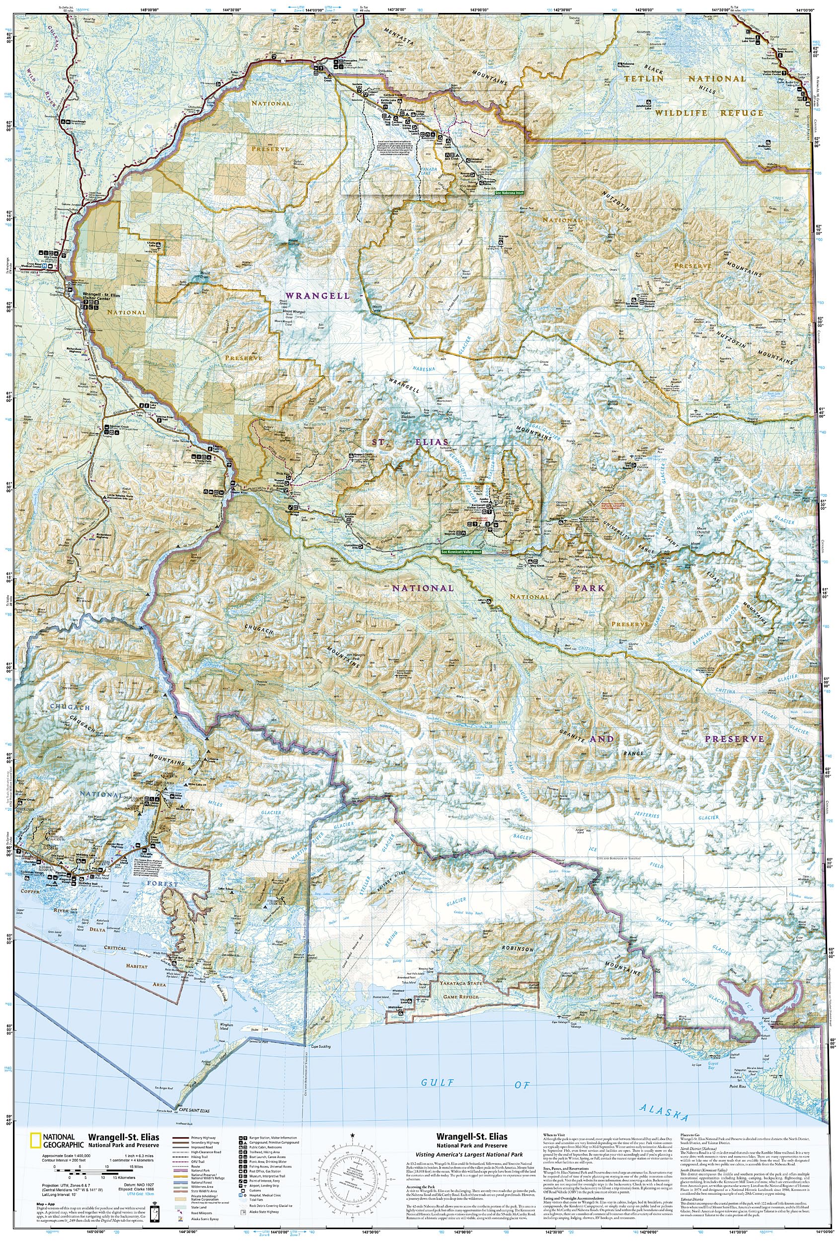 Wrangell-St. Elias National Park and Preserve Map (National Geographic Trails Illustrated Map, 249)