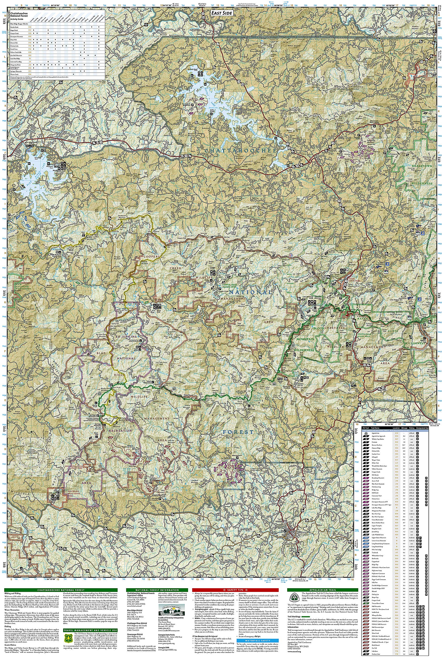 Springer and Cohutta Mountains Map [Chattahoochee National Forest] (National Geographic Trails Illustrated Map, 777)