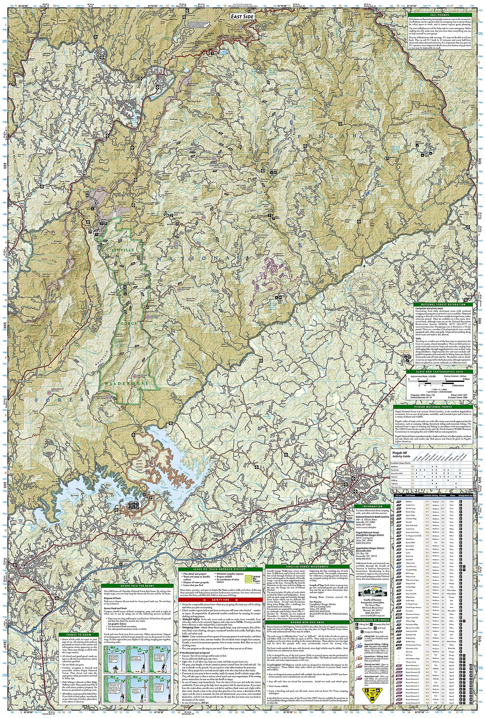 Linville Gorge, Mount Mitchell Map [Pisgah National Forest] (National Geographic Trails Illustrated Map, 779)