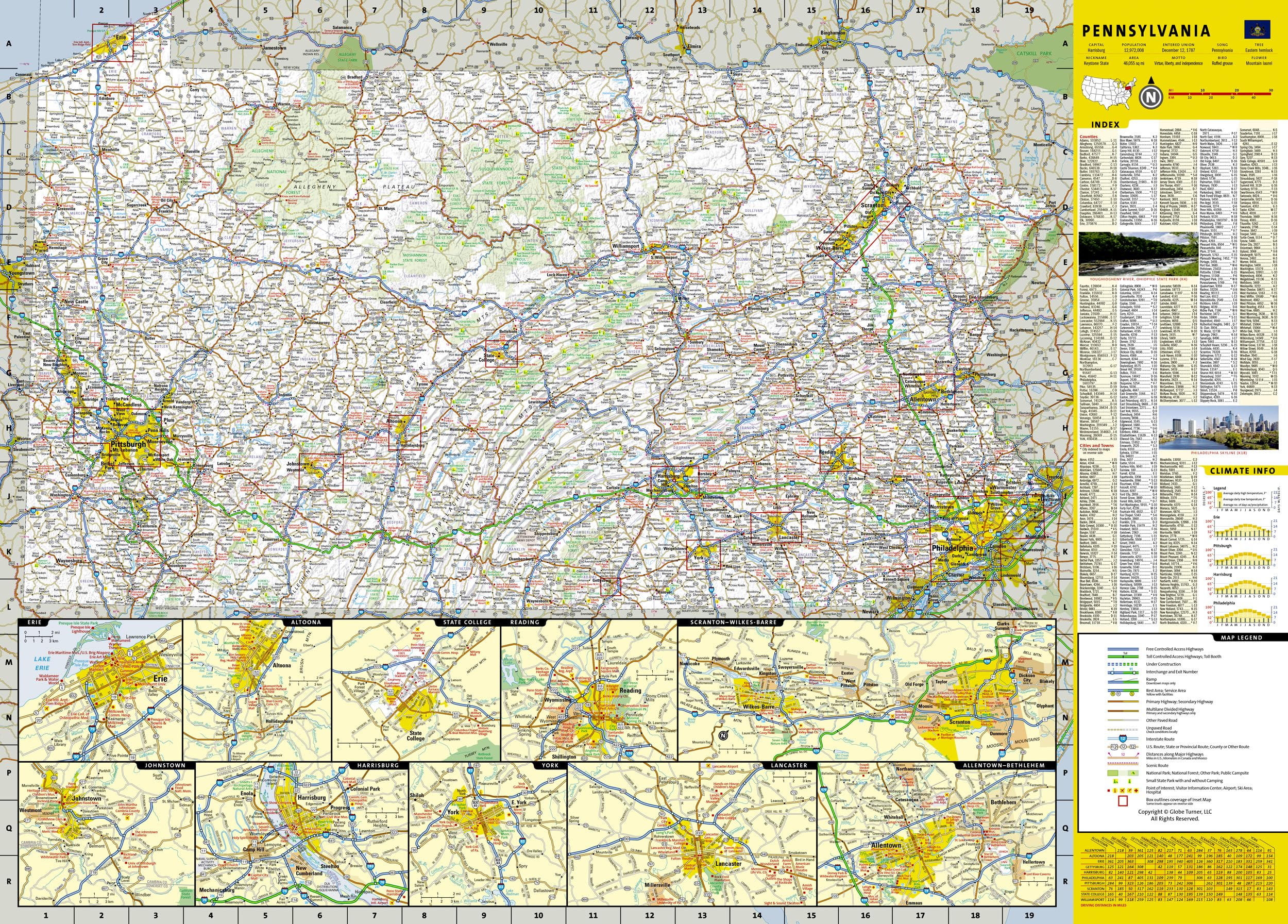 Pennsylvania Map (National Geographic Guide Map)