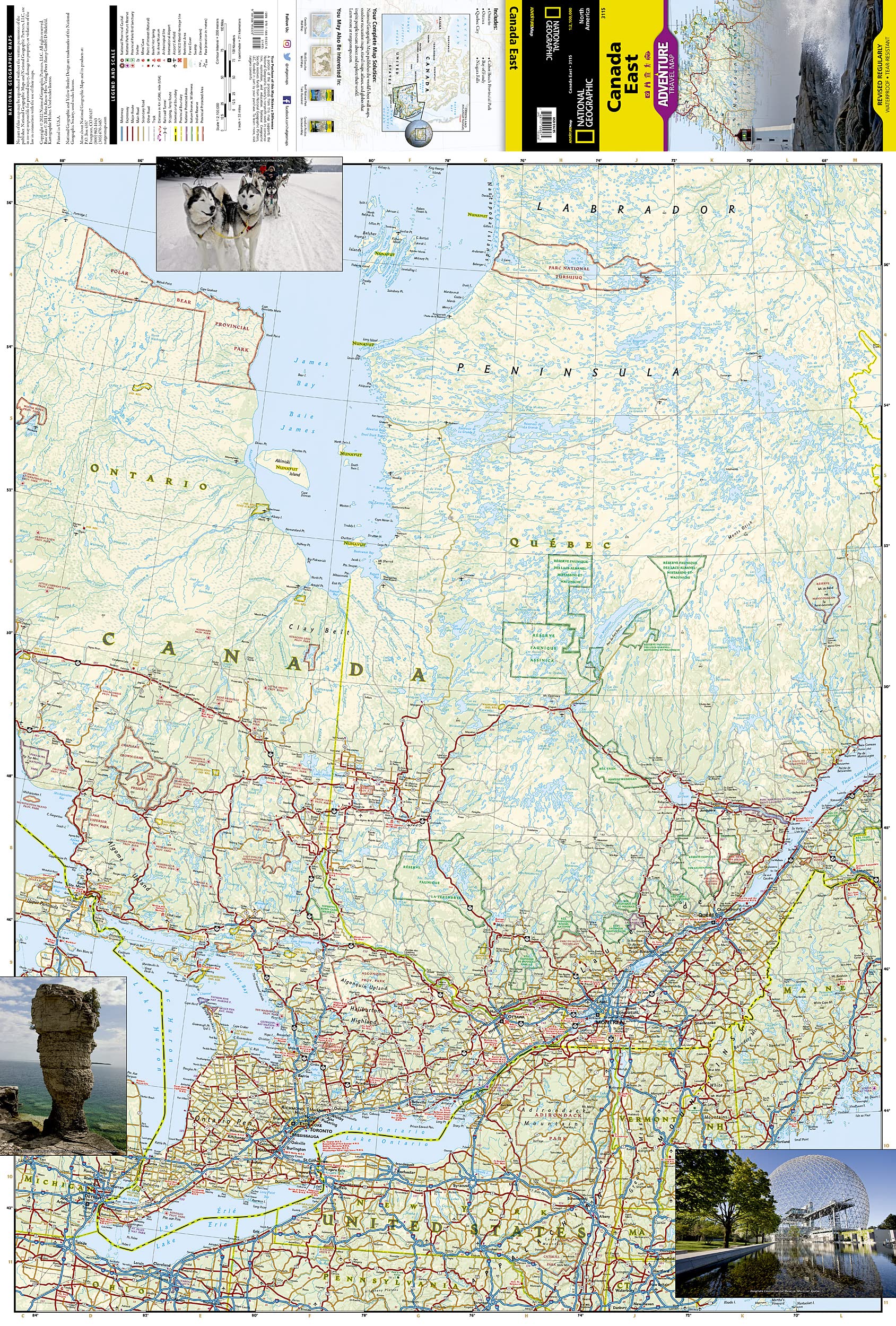 Canada East Map (National Geographic Adventure Map, 3115)