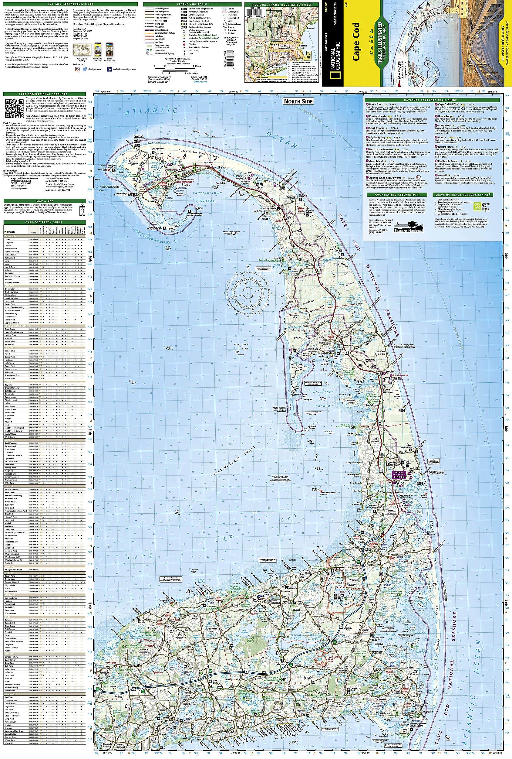 Cape Cod Map (National Geographic Trails Illustrated Map, 250)