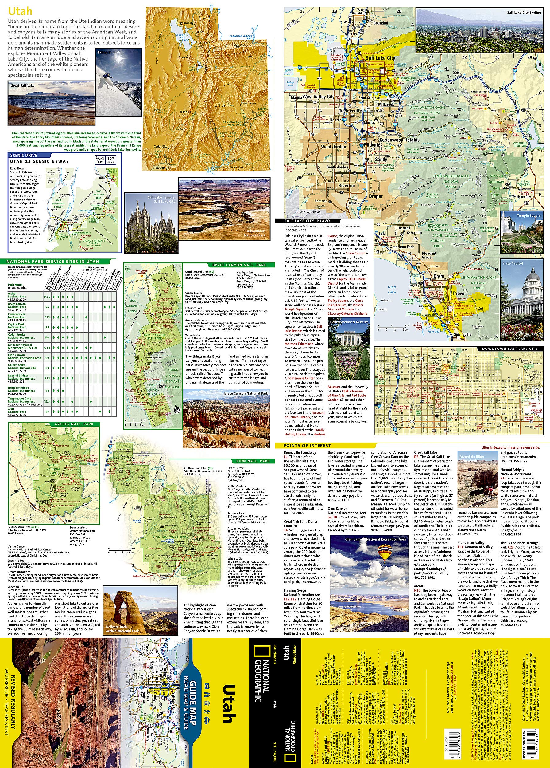 Utah Map (National Geographic Guide Map)