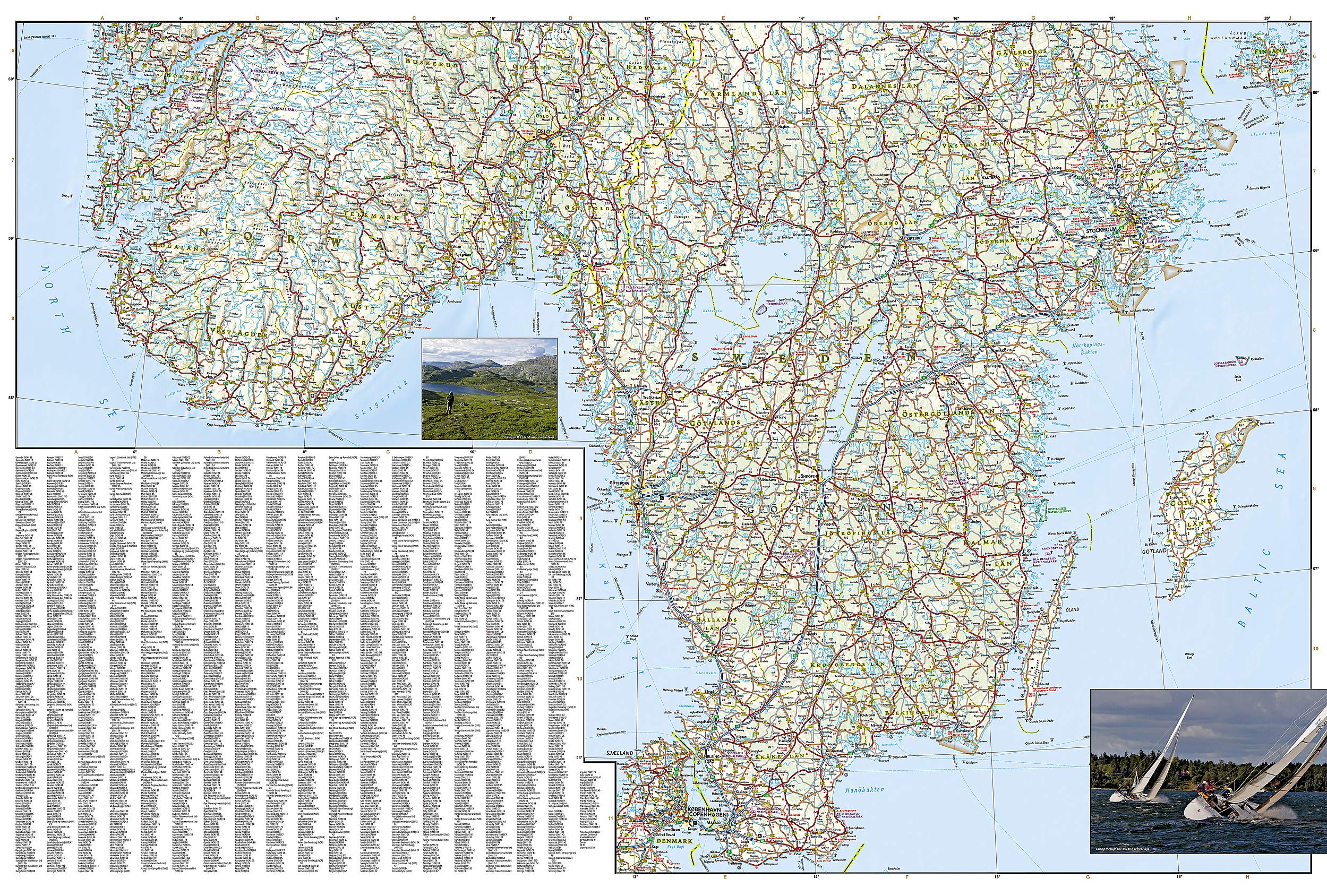 Southern Sweden and Norway Map (National Geographic Adventure Map, 3301)