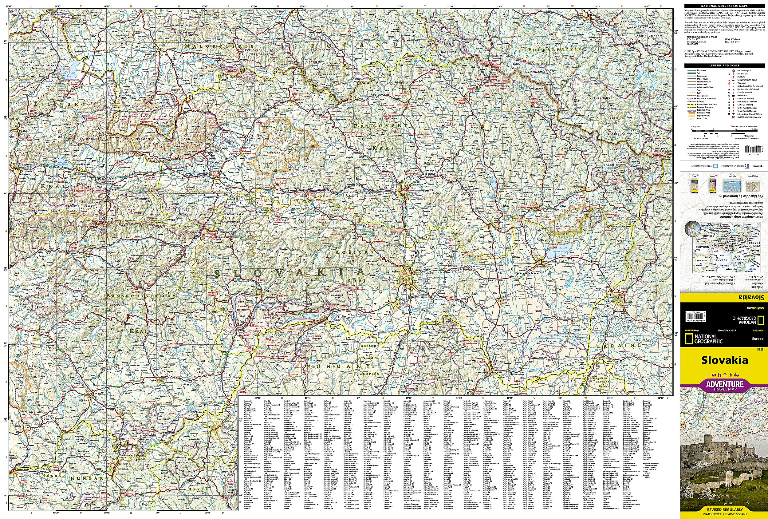 Slovakia Map (National Geographic Adventure Map, 3323)