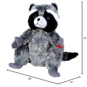 MerryMakers The Kissing Hand Chester Raccoon Plush Doll, 9-Inch