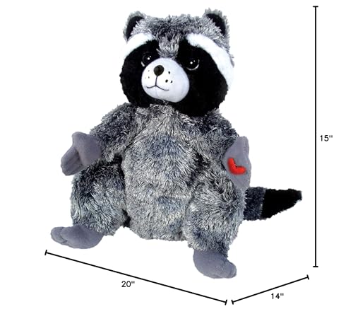 MerryMakers The Kissing Hand Chester Raccoon Plush Doll, 9-Inch