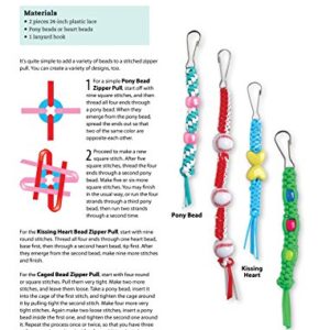 Plastic Lace Crafts for Beginners: Groovy Gimp, Super Scoubidou, and Beast Boondoggle (Design Originals) Master the Essential Techniques of Lacing 4-Strand & 6-Strand Key Chains, Bracelets, & More