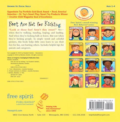 Feet Are Not for Kicking (Board Book) (Best Behavior Series)