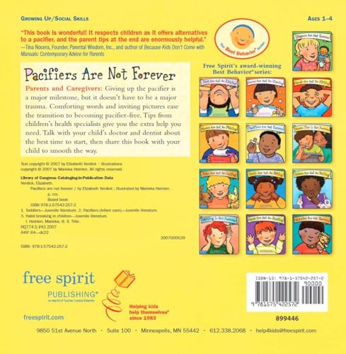 Pacifiers Are Not Forever (Board Book) (Best Behavior Series)