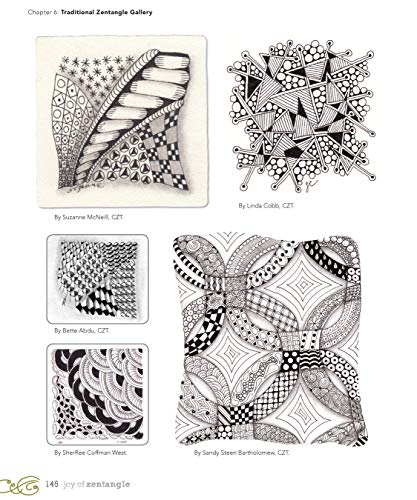 Joy of Zentangle: Drawing Your Way to Increased Creativity, Focus, and Well-Being (Design Originals) Instructions for 101 Tangle Patterns from CZTs Suzanne McNeill, Sandy Steen Bartholomew, & More