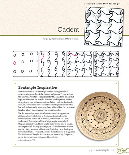 Joy of Zentangle: Drawing Your Way to Increased Creativity, Focus, and Well-Being (Design Originals) Instructions for 101 Tangle Patterns from CZTs Suzanne McNeill, Sandy Steen Bartholomew, & More