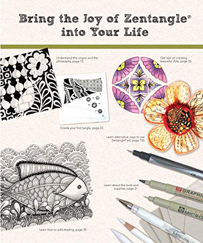 Joy of Zentangle: Drawing Your Way to Increased Creativity, Focus, and Well-Being (Design Originals) Instructions for 101 Tangle Patterns from CZTs Suzanne McNeill, Sandy Steen Bartholomew, & More