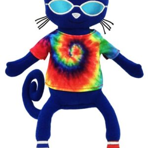 MerryMakers Pete The Cat Gets Groovy Soft Cat Stuffed Animal Plush Toy, 14-Inch, from James Dean's Pete The Cat Book Series