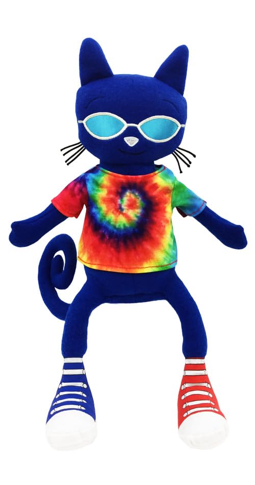 MerryMakers Pete The Cat Gets Groovy Soft Cat Stuffed Animal Plush Toy, 14-Inch, from James Dean's Pete The Cat Book Series