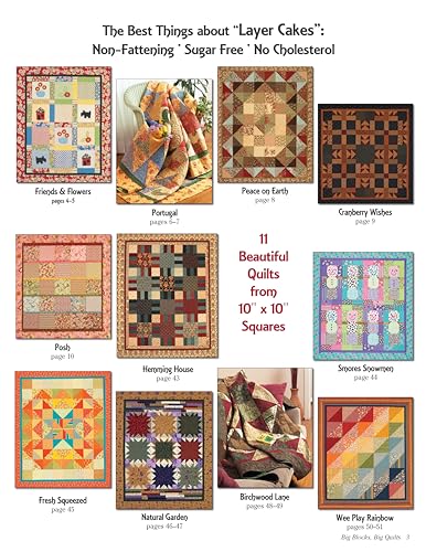 Big Blocks, Big Quilts: 11 Easy Quilts with Layer Cake 10" x 10" Squares (Design Originals) Beginner-Friendly, Easy-to-Follow Instructions and Variations, plus Assembly Diagrams and Color Photos