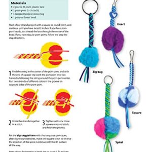 Plastic Lace Crafts for Beginners: Groovy Gimp, Super Scoubidou, and Beast Boondoggle (Design Originals) Master the Essential Techniques of Lacing 4-Strand & 6-Strand Key Chains, Bracelets, & More