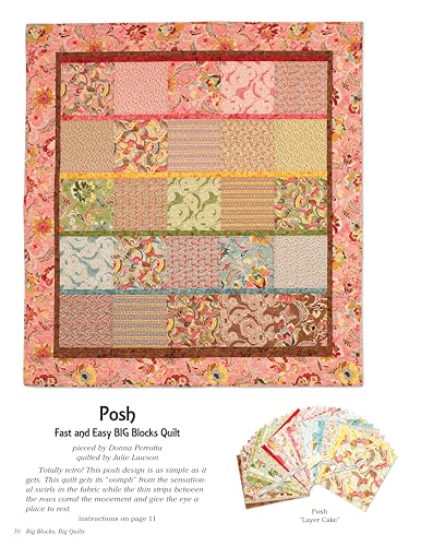 Big Blocks, Big Quilts: 11 Easy Quilts with Layer Cake 10" x 10" Squares (Design Originals) Beginner-Friendly, Easy-to-Follow Instructions and Variations, plus Assembly Diagrams and Color Photos