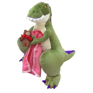 merrymakers how do dinosaurs say good night? plush doll, 14-inch , green