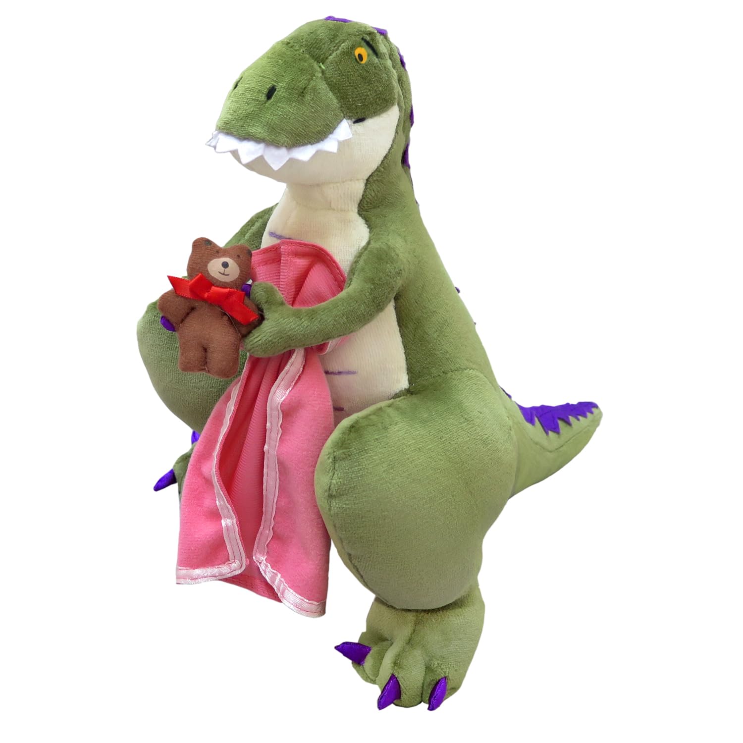 MerryMakers How Do Dinosaurs Say Good Night? Plush Doll, 14-Inch , Green