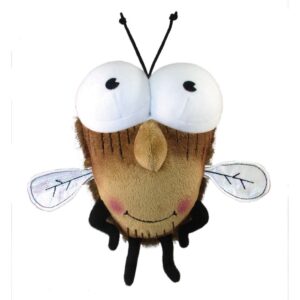 merrymakers fly guy plush toy, 8-inch , brown