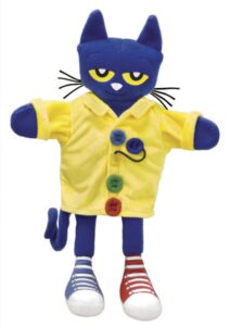 merrymakers pete the cat and his four groovy buttons hand puppet, 14.5-inch