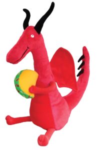 merrymakers dragons love tacos plush doll, 10-inch, red