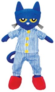 merrymakers pete the cat bedtime bluesplush doll, 14.5-inch