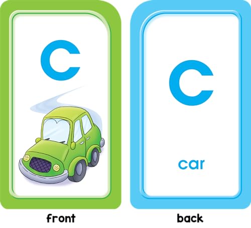 School Zone - Alphabet Match Flash Cards - Ages 4 and Up, Preschool to Kindergarten, ABC's, Letters, Matching, Beginning Sounds, Letter-Picture Recognition, and More