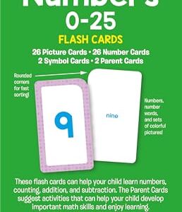 School Zone Numbers Flash Cards: Toddler, Preschool, Kindergarten, Learn Math, Addition, Subtraction, Numerical Order, Counting, Problem Solving, and More