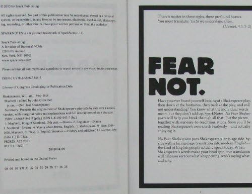 Macbeth: No Fear Shakespeare Side-by-Side Plain English