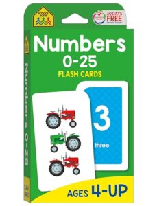 school zone numbers flash cards: toddler, preschool, kindergarten, learn math, addition, subtraction, numerical order, counting, problem solving, and more