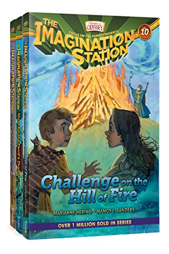 Imagination Station Books 3-Pack: Challenge on the Hill of Fire / Hunt for the Devil's Dragon / Danger on a Silent Night (AIO Imagination Station Books)