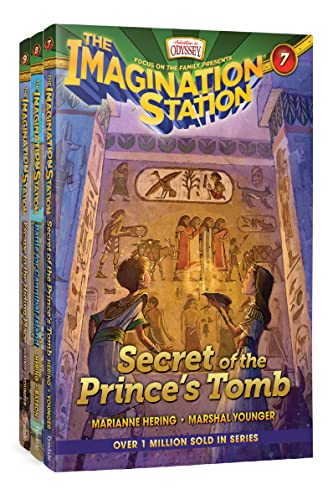 Imagination Station Books 3-Pack: Secret of the Prince's Tomb / Battle for Cannibal Island / Escape to the Hiding Place (AIO Imagination Station Books)