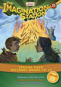 imagination station books 3-pack: challenge on the hill of fire / hunt for the devil's dragon / danger on a silent night (aio imagination station books)