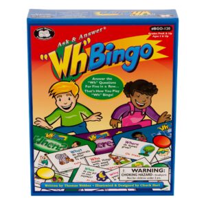 Super Duper Publications | Ask & Answer® Wh Bingo Board Game | Comprehension, Verbal, and Communication Skills | Who, What, Where, When, and Why Questions | Educational Resource for Children