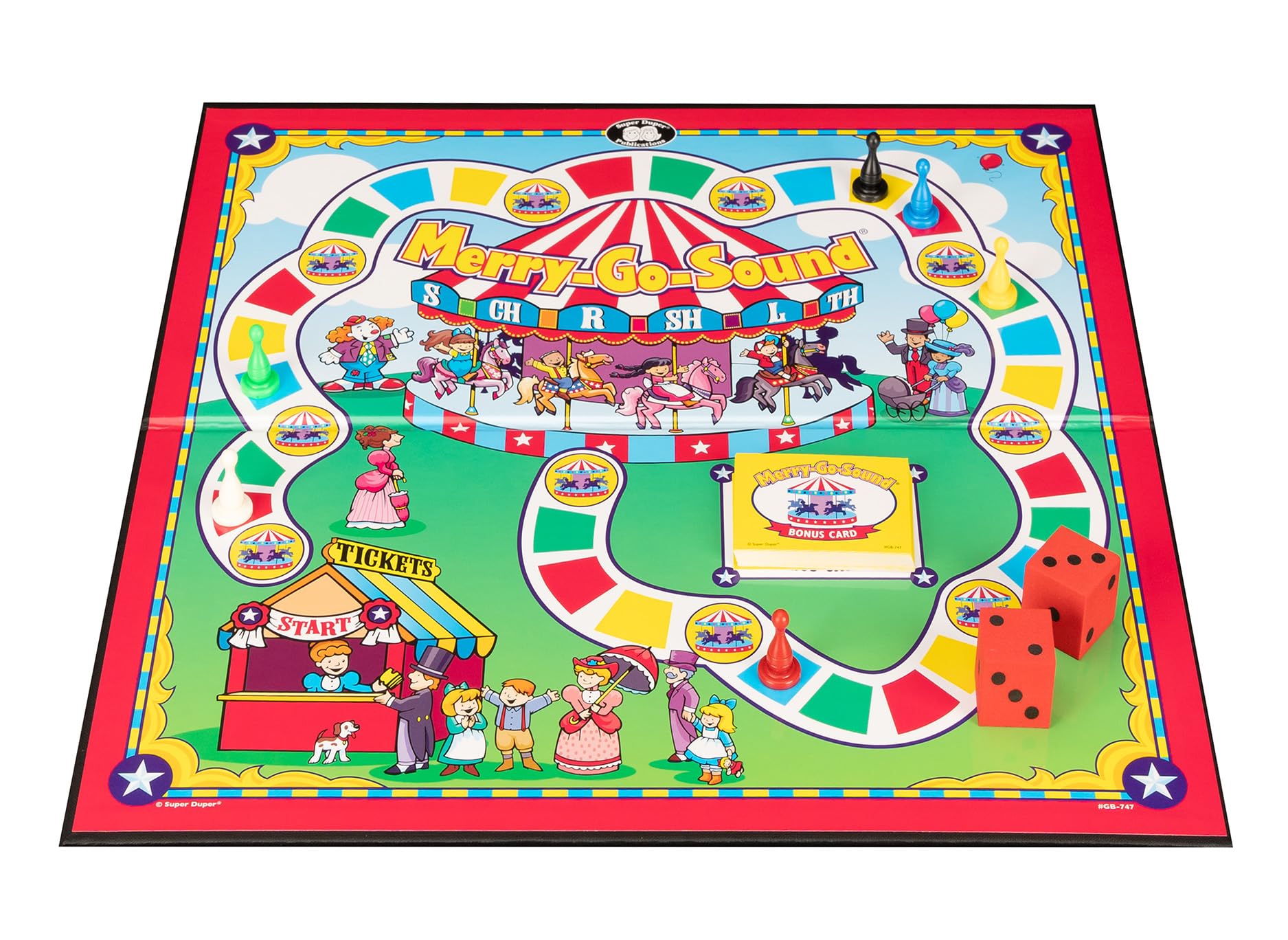 Super Duper Publications | Merry-Go-Sound® Word, Phrase, & Sentence Articulation Board Game | Educational Learning Resource for Children