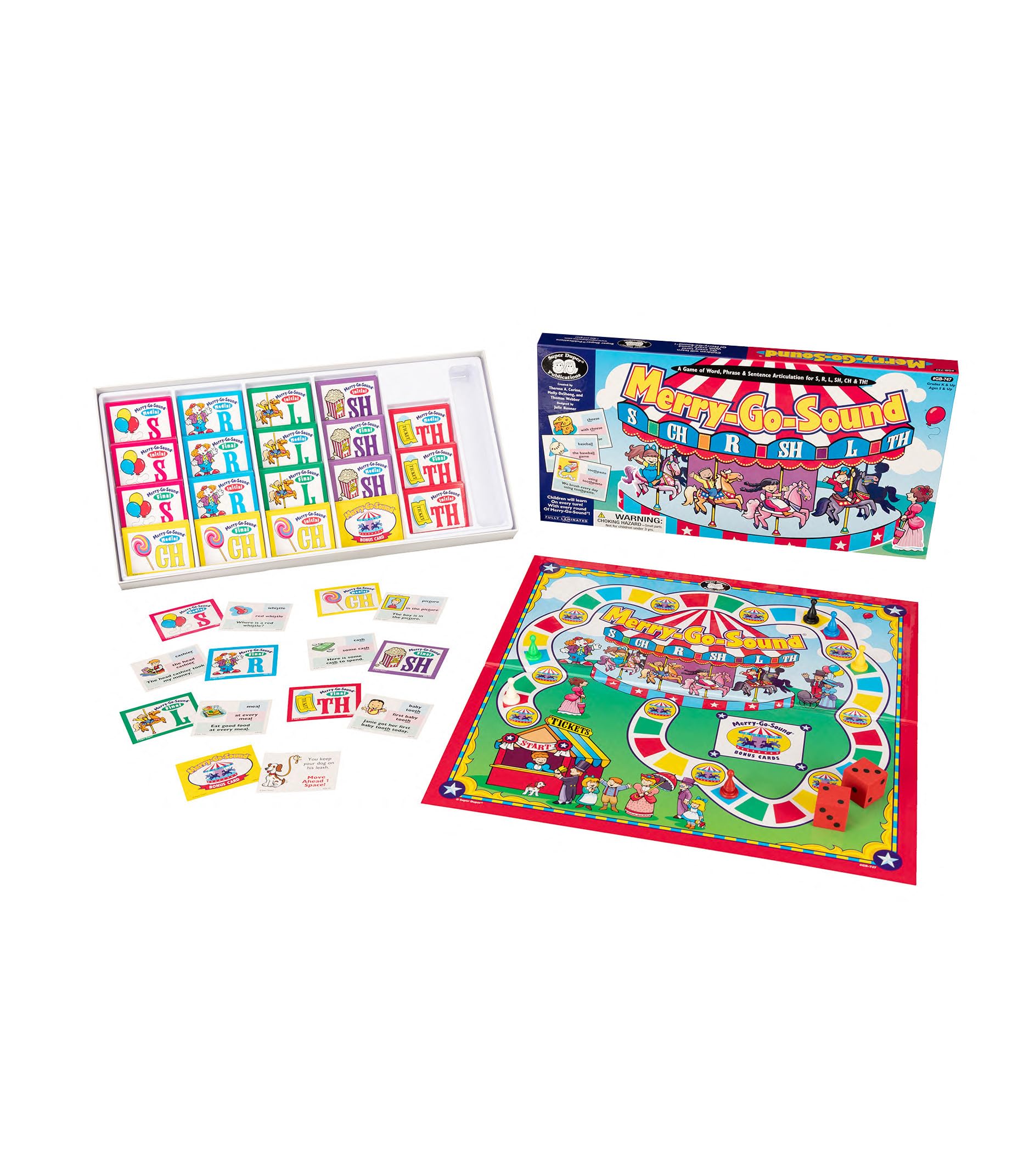 Super Duper Publications | Merry-Go-Sound® Word, Phrase, & Sentence Articulation Board Game | Educational Learning Resource for Children