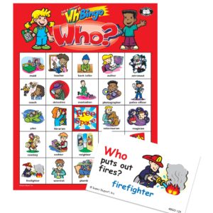 Super Duper Publications | Ask & Answer® Wh Bingo Board Game | Comprehension, Verbal, and Communication Skills | Who, What, Where, When, and Why Questions | Educational Resource for Children