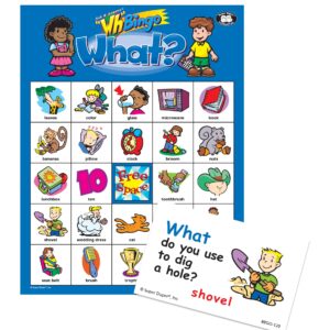 Super Duper Publications | Ask & Answer® Wh Bingo Board Game | Comprehension, Verbal, and Communication Skills | Who, What, Where, When, and Why Questions | Educational Resource for Children