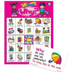 Super Duper Publications | Ask & Answer® Wh Bingo Board Game | Comprehension, Verbal, and Communication Skills | Who, What, Where, When, and Why Questions | Educational Resource for Children