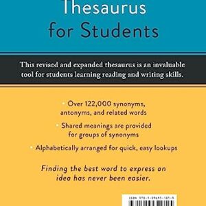 Webster's Thesaurus for Students, Fourth Edition, Newest Edition