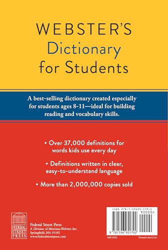 Webster's Dictionary for Students, Sixth Edition, Newest Edition