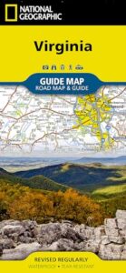 virginia map (national geographic guide map)