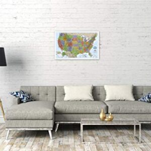 National Geographic United States Wall Map - Explorer - Laminated (32 x 20.25 in) (National Geographic Reference Map)