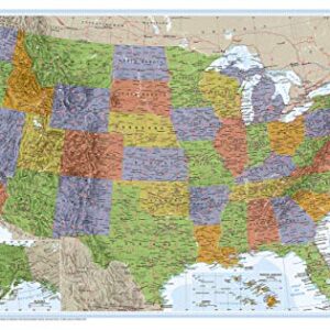 National Geographic United States Wall Map - Explorer - Laminated (32 x 20.25 in) (National Geographic Reference Map)