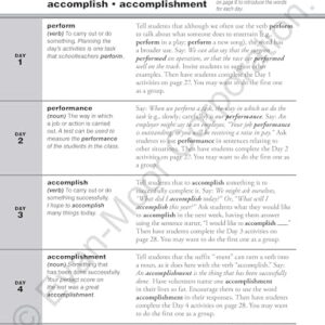 Daily Academic Vocabulary, Grade 5 Teacher Edition