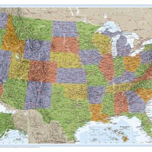 National Geographic United States Wall Map - Explorer - Laminated (32 x 20.25 in) (National Geographic Reference Map)