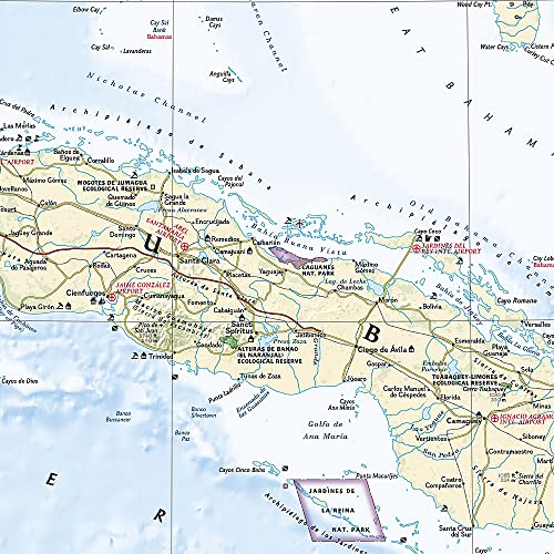 Caribbean Map (National Geographic Destination Map)