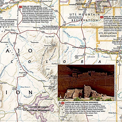 Four Corners [Trail of the Ancients] (National Geographic Destination Map)